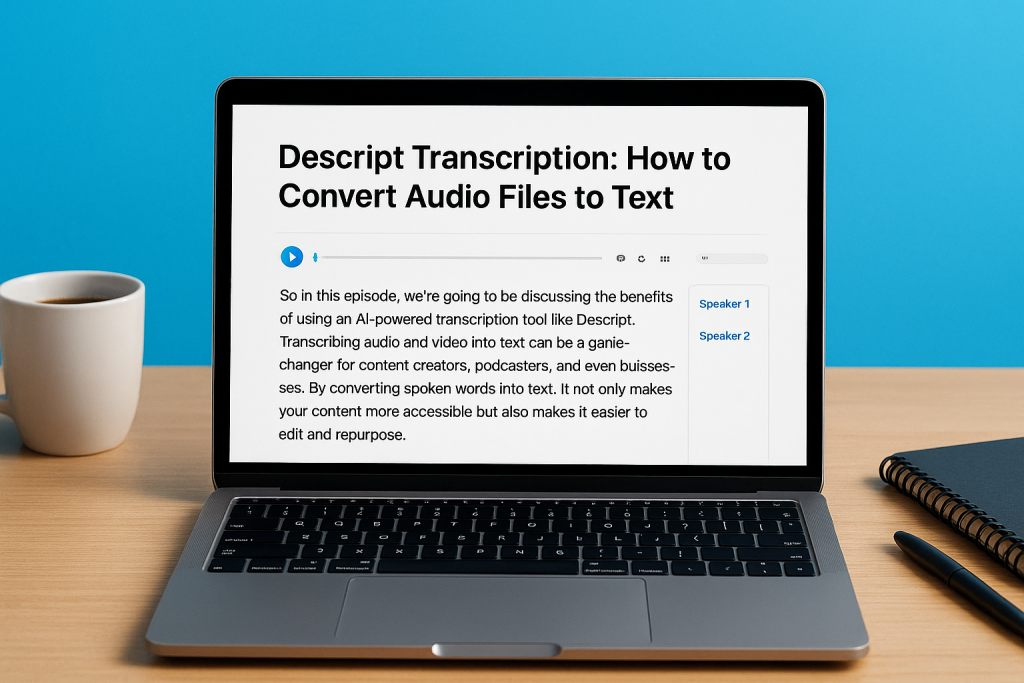 Descript Transcription: How to Convert Audio Files to Text - Language Unlimited