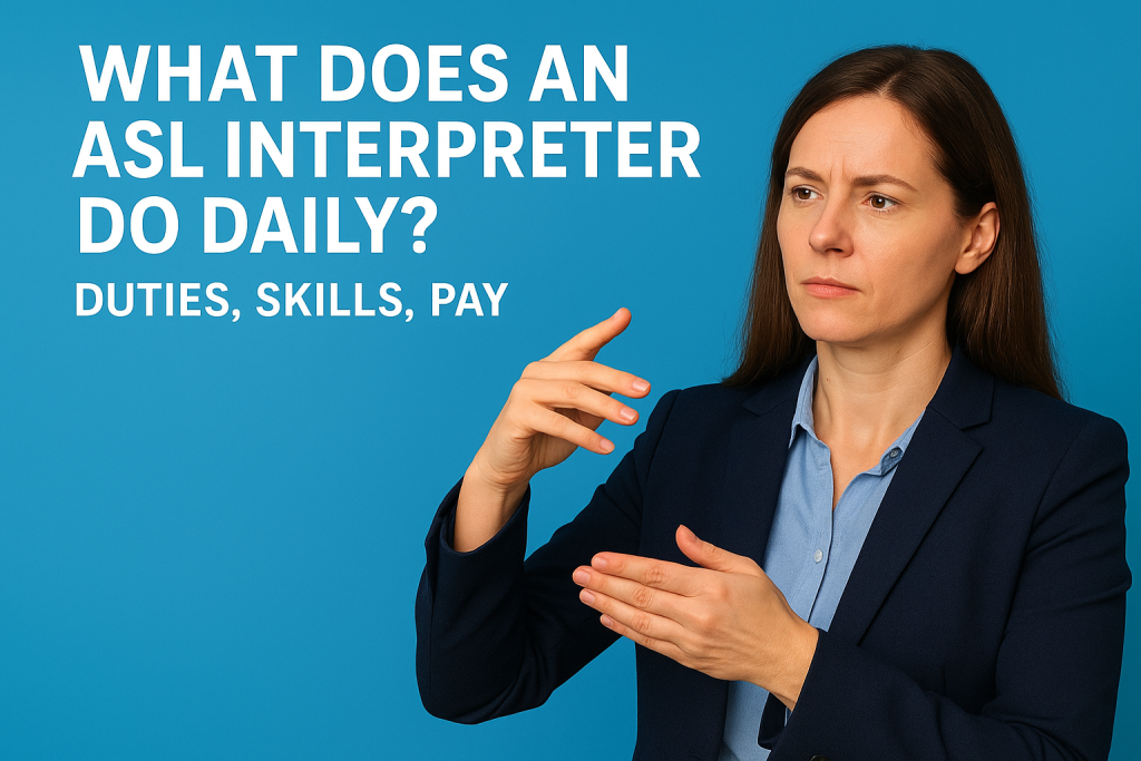 What Does an ASL Interpreter Do Daily? Duties, Skills, Pay - Language ...